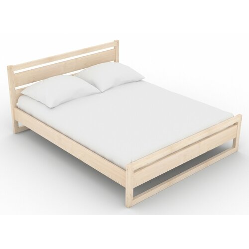 Двуспальная кровать Астра Lak ARSKO, 160х200, с изголовьем, деревянная, на ножках