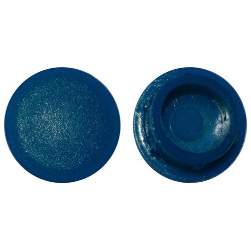Пластиковая заглушка под отверстие диаметром 10 мм, синего цвета, с диаметром шляпки 12 мм (30шт)