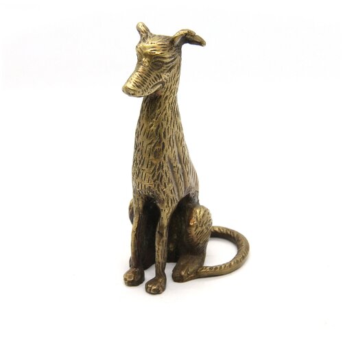 Статуэтка из бронзы – собака породы Левретка