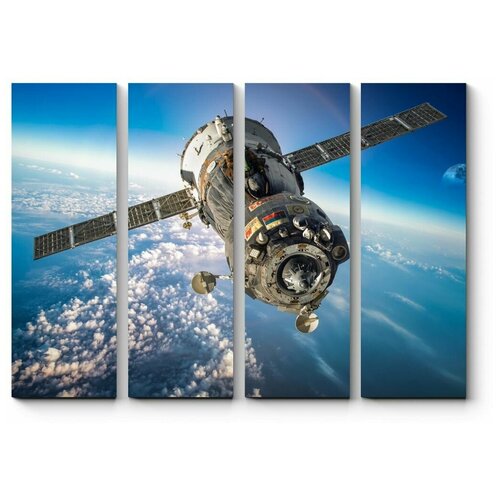 Модульная картина Научно-орбитальная станция "Союз" 60x45