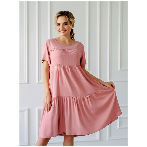 Платье Текстильный Край, размер 54, розовый