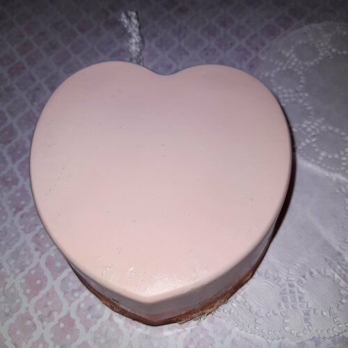 Мыло-мочалка с люфой "Сердце", ручная работа, аромат "Французское печенье", 230 г.