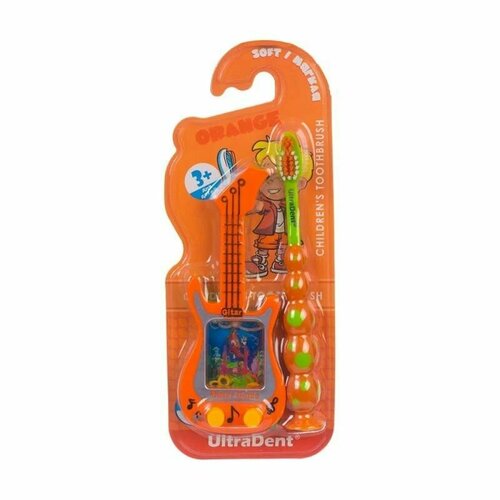 Детская зубная щетка с игрушкой для мальчиков UltraDent Kid's "Orange"