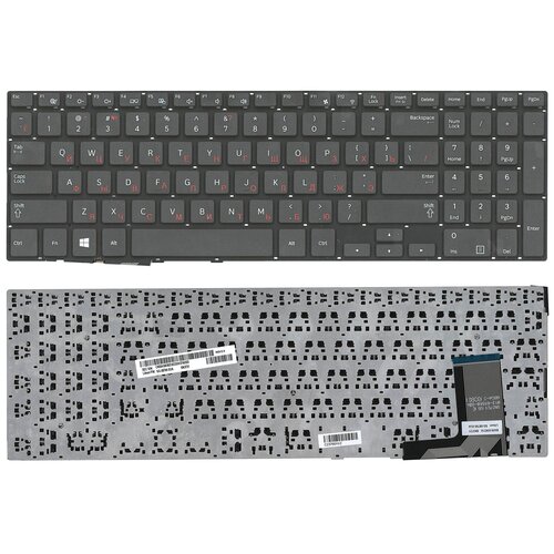 Клавиатура для ноутбука Samsumg NP470R5E ATIV Book 4 черная без рамки