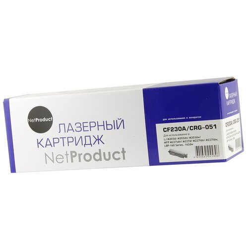 NetProduct CF230A/051 Тонер-картридж для HP LJ Pro M203/MFP M227/Canon LBP162dw/MF 264dw/267dw, 1,6K