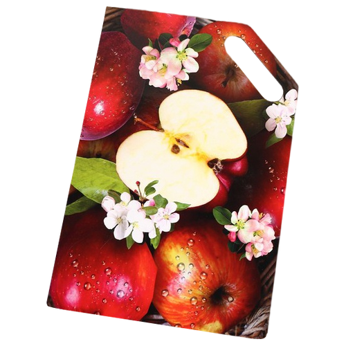 Разделочная доска Дарим красиво Сочное яблоко, 4774416, 27х18 см, разноцветный