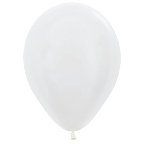 Воздушный шар Sempertex перламутр 10", белый 405, 100 шт.