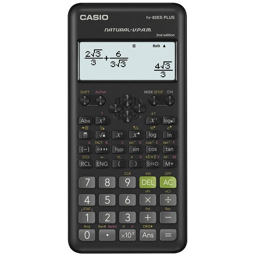 Калькулятор инженерный CASIO FX-82ESPLUS-2-WETD (162х80 мм), 252 функции, батарея, сертифицирован для ЕГЭ, FX-82ESPLUS-2-S