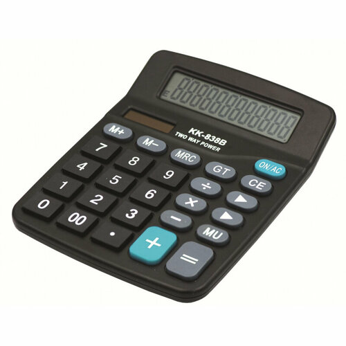Настольный калькулятор Калькулятор полноразмерный Attache ATC-444-12F 12-ти разрядный черный