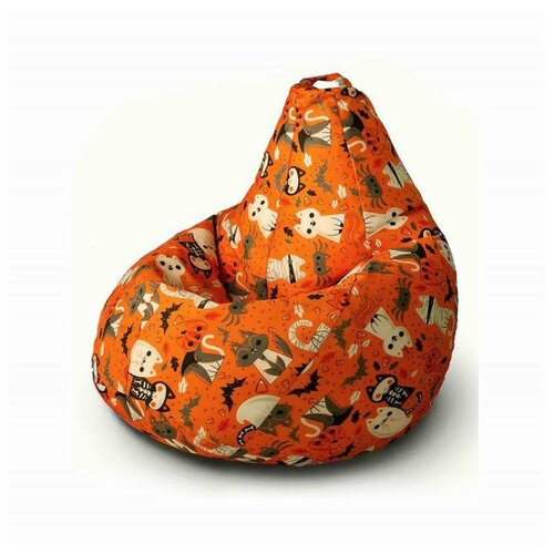 MyPuff кресло-мешок Груша, размер ХХХL-Стандарт, мебельный хлопок, Хеллоуин Кошки