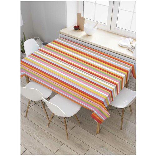 Скатерть прямоугольная JoyArty на кухонный стол "Сигнальные цвета" из оксфорда, 180x145 см