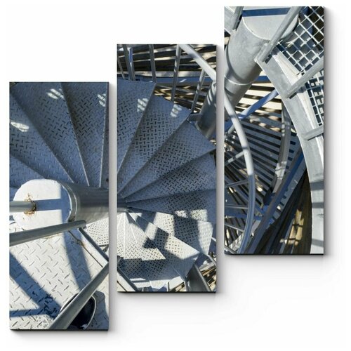 Модульная картина Металлическая винтовая лестница70x75