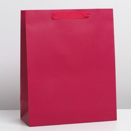 Дарите Счастье Пакет ламинированный «Фуксия», L 31 × 40 × 14 см