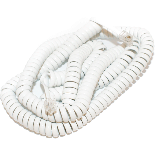 Телефонные шнуры Noname Шнур к трубке 7,5м витой белый