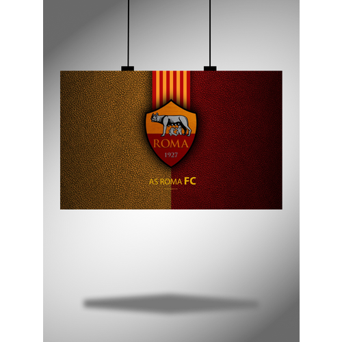 Постер плакат интерьерный на стену эмблема клуба Рома А3