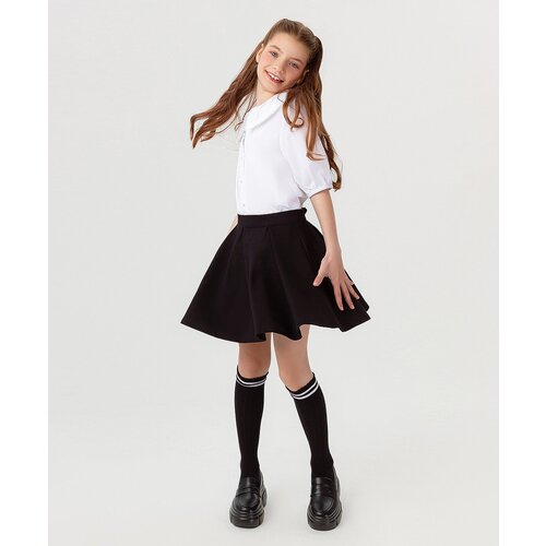 Школьная юбка Button Blue, размер 158, черный