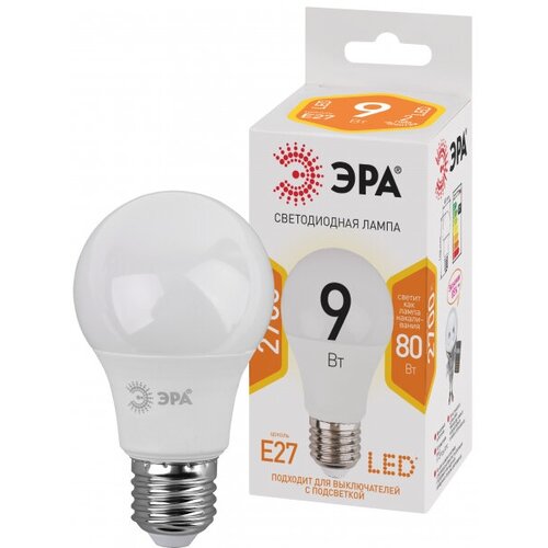 ЭРА LED A60-9W-827-E27 (диод, груша, 9Вт, тепл, E27)
