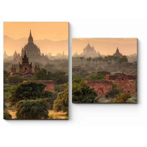 Модульная картина сказки баган Мьянма руины60x45