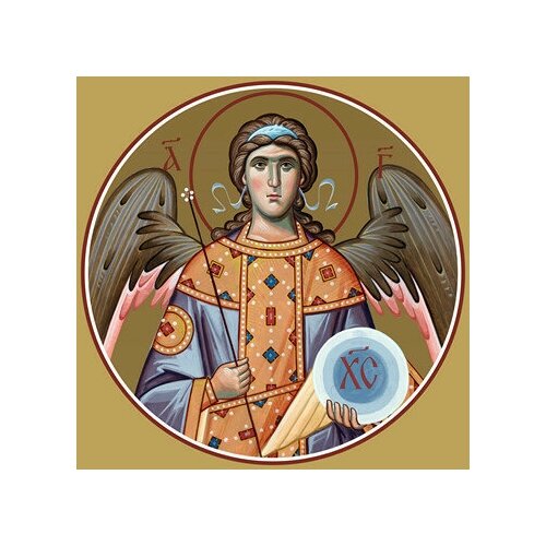 Освященная икона на дереве ручной работы - Ангел (на Царские врата), 15х20х1,8 см, арт Ид4537