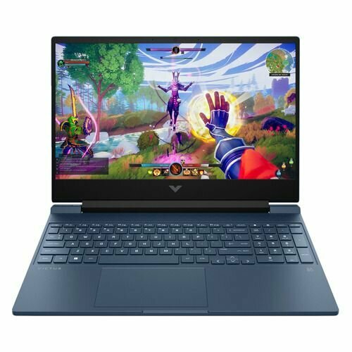 Ноутбук игровой HP Victus 15-fa1041ci 8F5J5EA, 15.6", IPS, Intel Core i5 13500H 2.6ГГц, 12-ядерный, 16ГБ DDR4, 512ГБ SSD, NVIDIA GeForce RTX 3050 для ноутбуков - 6 ГБ, Free DOS, синий