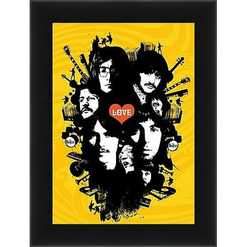 Плакат, постер на холсте The Beatles-Битлз. Размер 30 х 42 см