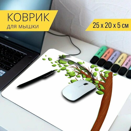 Коврик для мыши с принтом "Почтовые элементы, почтовые этикетки, печать" 25x20см.