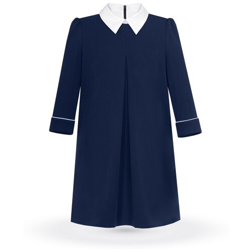 Школьное платье Alisia Fiori, размер 134-140, синий, белый