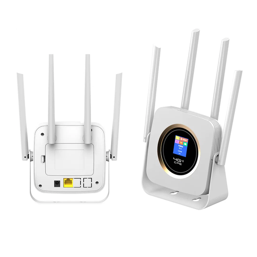 JR HUD+ CPE / WiFi premium - 4G LTE 3G WiFi-роутер с антенным разъемом SMA и дисплеем / аккумулятор, беспроводной, модем / белый