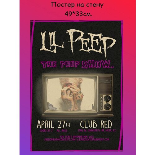 Постер, плакат на стену 'Lil Peep' 49х33 см (A3+)