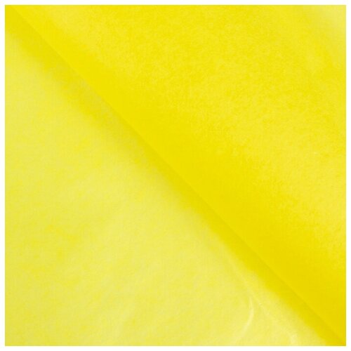 Бумага упаковочная тишью, желтый, 50 см х 66 см./ В упаковке: 10