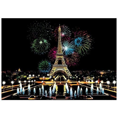 Скретч-картина Raduga Fireworks Paris 40х28 см