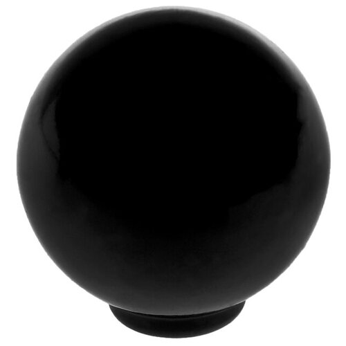 Ручка кнопка PLASTIC 008, пластиковая, черная, 3 штуки