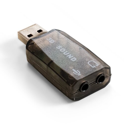 Адаптер для наушников с микрофоном (внешняя звуковая карта USB) ExeGate (USB, 2 x jack 3.5 mm) EX294787RUS