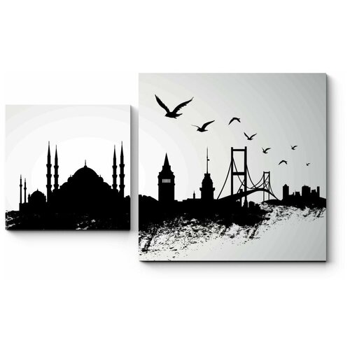 Модульная картина Иллюстрация Стамбула, город небоскребов70x42