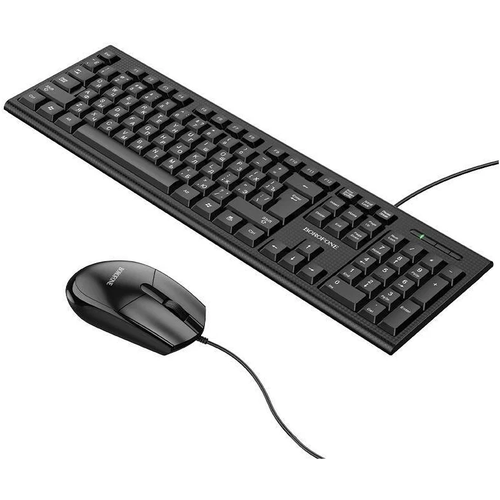 Клавиатура и мышь BOROFONE BG6 Business проводная русская раскладка (черный)