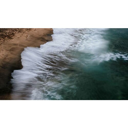 Картина на холсте 110x60 LinxOne "Океан пена волны пейзажи" интерьерная для дома / на стену / на кухню / с подрамником