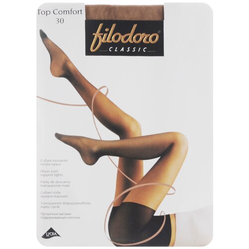 Колготки  Filodoro Classic Top Comfort, 30 den, размер 5, бежевый, коричневый