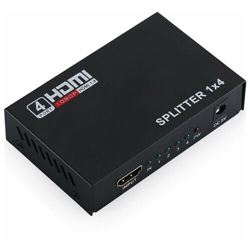 HDMI-разветвитель 1x4 с адаптером питания