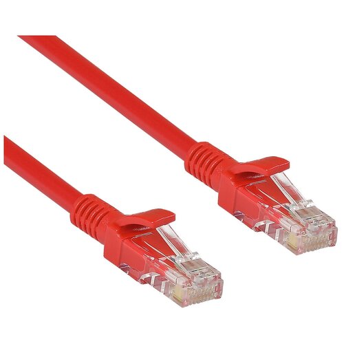 Сетевой кабель ExeGate UTP cat.5e 0.5m Red 258384