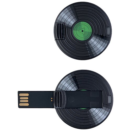 USB-накопитель грампластинка винил С зеленым центром 32GB