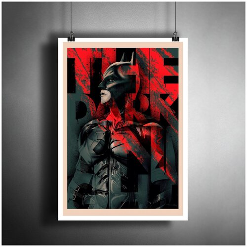 Постер плакат для интерьера "Фильм: Бэтмен - Тёмный рыцарь. DC Comics. Batman"/ Декор дома, офиса, комнаты A3 (297 x 420 мм)