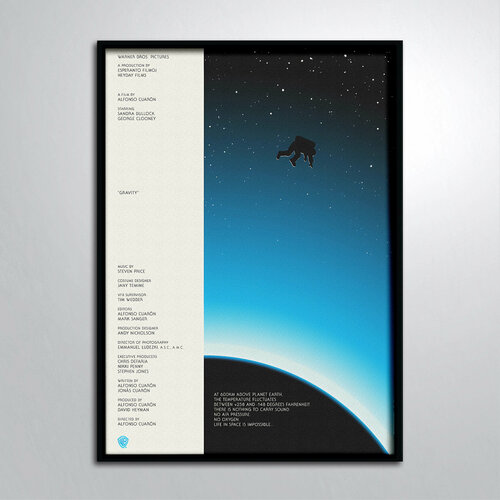 Постер в раме/Альфонсо Куарон Гравитация Картина Gravity