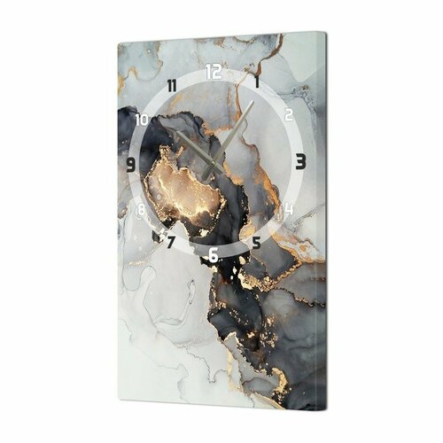 Сюжет Часы-картина настенные, интерьерные "Мрамор", 35 х 60 см, на холсте, бесшумные