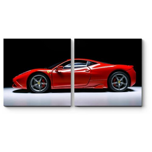 Модульная картина Ferrari 458 красная150x75