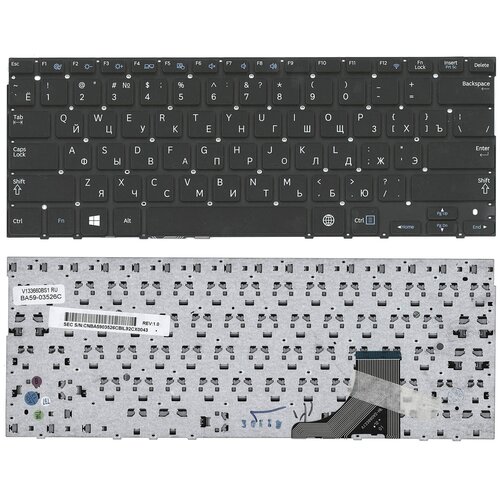 Клавиатура для ноутбука Samsumg NP530U3C черная
