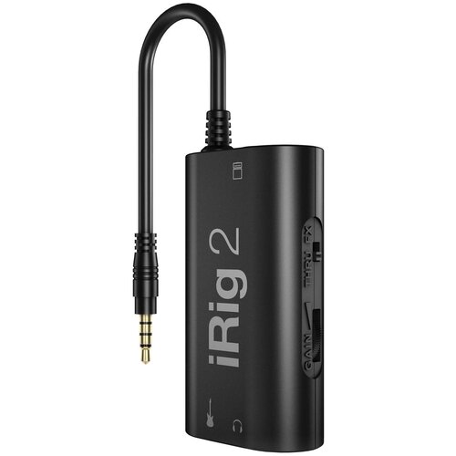 Аудиоинтерфейс для гитары IK Multimedia iRig 2 IP-IRIG2-PLG-IN (Black)