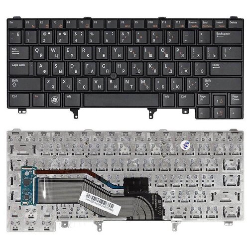 Клавиатура для ноутбука Dell Latitude E6420 русская, черная с указателем