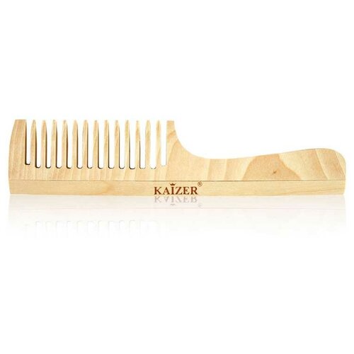 Kaizer professional расчёска с ручкой 13 зубьев, дерево (берёза)