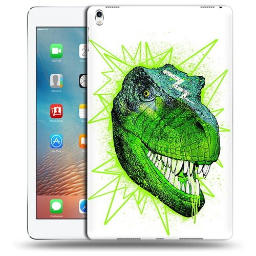 Чехол задняя-панель-накладка-бампер MyPads зеленый динозавр для iPad Pro 12.9 2015 (A1584/A1652)/iPad Pro 12.9 2017 (A1671/A1670) противоударный