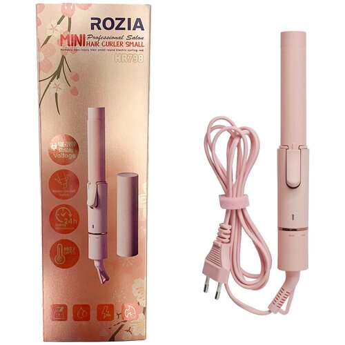 Профессиональные щипцы Rozia НR-798 для завивки волос, Плойка для создания кудрей, Уход за волосами, Щипцы для создания локонов, Розовый